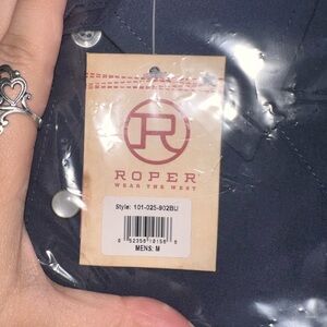 Roper | Shirts | Roper Navy Blue Pearl Snap Shirt | Poshmark